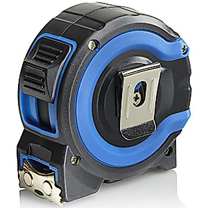 Benchmark - 3 Pack - 25 ft Tape Measures - Easy to Read Fractions to 1/8th inch - Magnetic Claw Tip - Thumb and Quick Lock - Autowind - Belt Clip