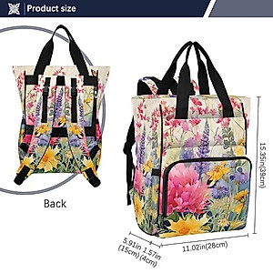 xigua Flowers and Butterfly Diaper Bag Backpack Multi Function Baby Changing Bags Waterproof Large Capacity Travel Back Pack for Mom Dad