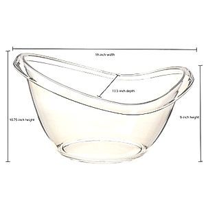 Prodyne AB-19 Beverage Tub, 19"X13.5"X10.75", Clear