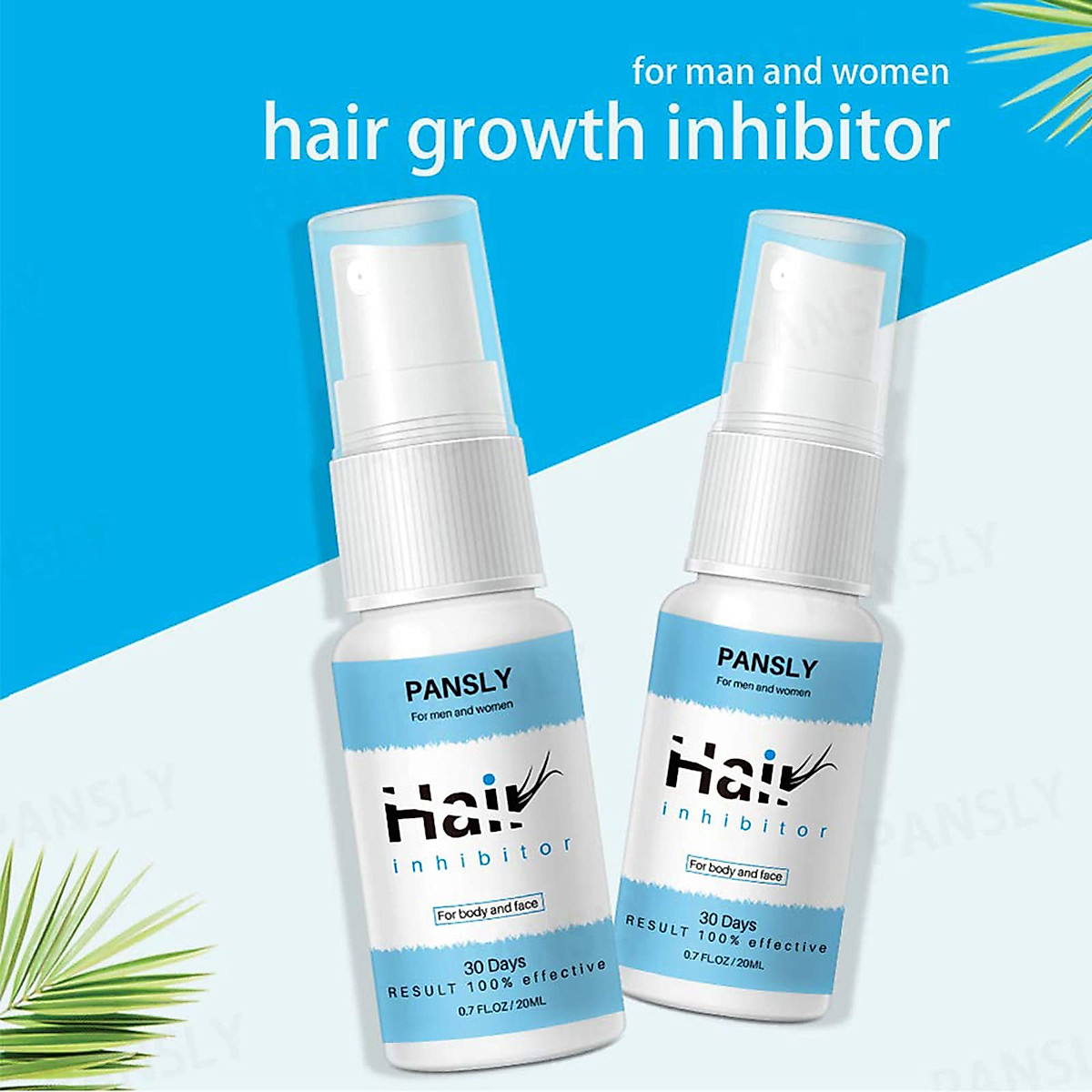 Hair Growth Inhibitor Spray - Permanent Hair Removal for Underarm, Arm, Leg, Bikini Areas for Women and Men, 20ML
