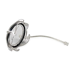 Camco 39455 Clear RV Sewer Cap with Lanyard - Prevents Leaks and Spills from Your RV's Sewer System, Silver