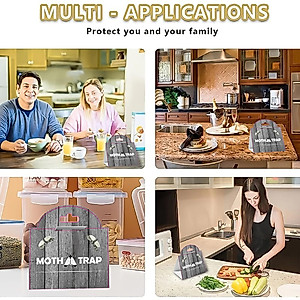 Pantry Moth Glue Traps (12 Packs) Pantry Moth Killer for House Pantry | Non-Toxic and Odorless for Food and Cupboard Moth | Super Strong Glue for Moth Catcher | Grey