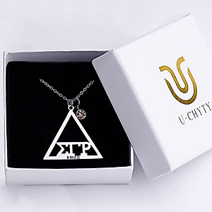 U-CHYTY Sigma Gamma Rho Sorority Necklace 1922 Sorority Paraphernalia Necklace Greek Sorority Jewelry for Women(NL)