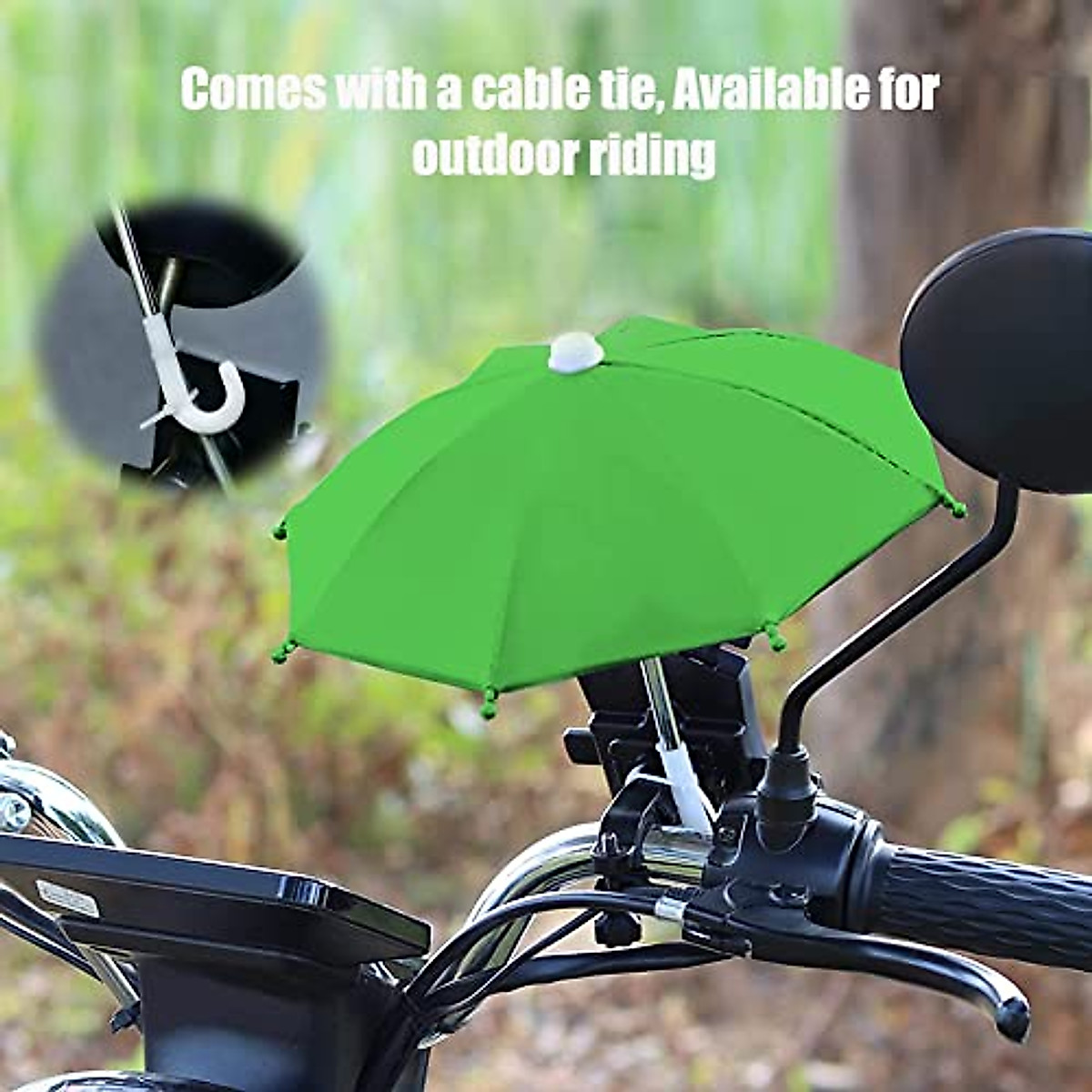 4pcs Mobile Phone Holder with Sun Umbrella - Phone Umbrella Suction Cup Stand, Desktop Piggy Phone Holder,Durable Mobile Phone Suction Cup Holder Outdoor Sun Umbrella Mobile Phone Holder(yellow-green)