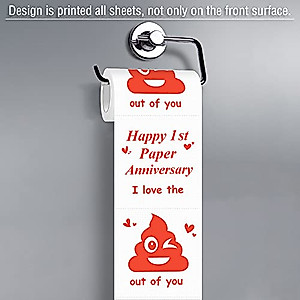 Happy Anniversary Toilet Paper Roll Funny 1st Anniversary for Men and Women Funny Novelty Wedding or Dating Anniversary Present for Him or Her Anniversary Party Decorations Supplies
