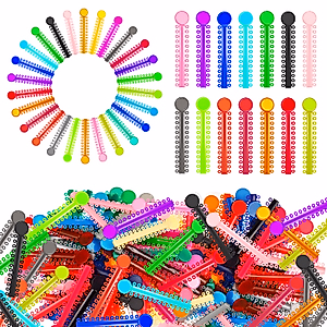 Nuanchu 2080 O-rings Multicolor Orthodontic Ligature Ties Elastic Teeth Orthodontic Ligature Rubber Bands for Braces