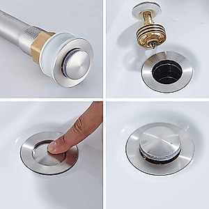 BEHOK Wet Bar Sink Faucet Single Hole Stainless Steel 1 Handle Small Modern Kitchen Tap Prep Sink Bath Bathroom Mixer