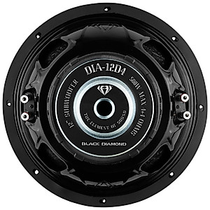 BLACK DIAMOND DIA-12D4 Car Subwoofer 12" 500W Max Power, 250W RMS, Dual 4 Ohms, DVC (1 Speaker)