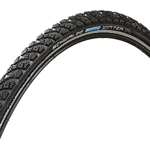Schwalbe Marathon Winter 700x40C Wire Clincher Studded Race Guard 67TPI 30-70PSI Tire, Black, 29" x 2/3