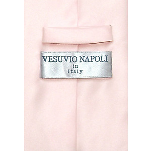 Vesuvio Napoli NeckTie Solid PINK Color Men's Neck Tie