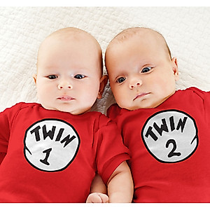 Nursery Decals and More Gender Neutral Baby Bodysuits, Includes 2 Bodysuits, 0-3 Month Twin 1 Twin 2