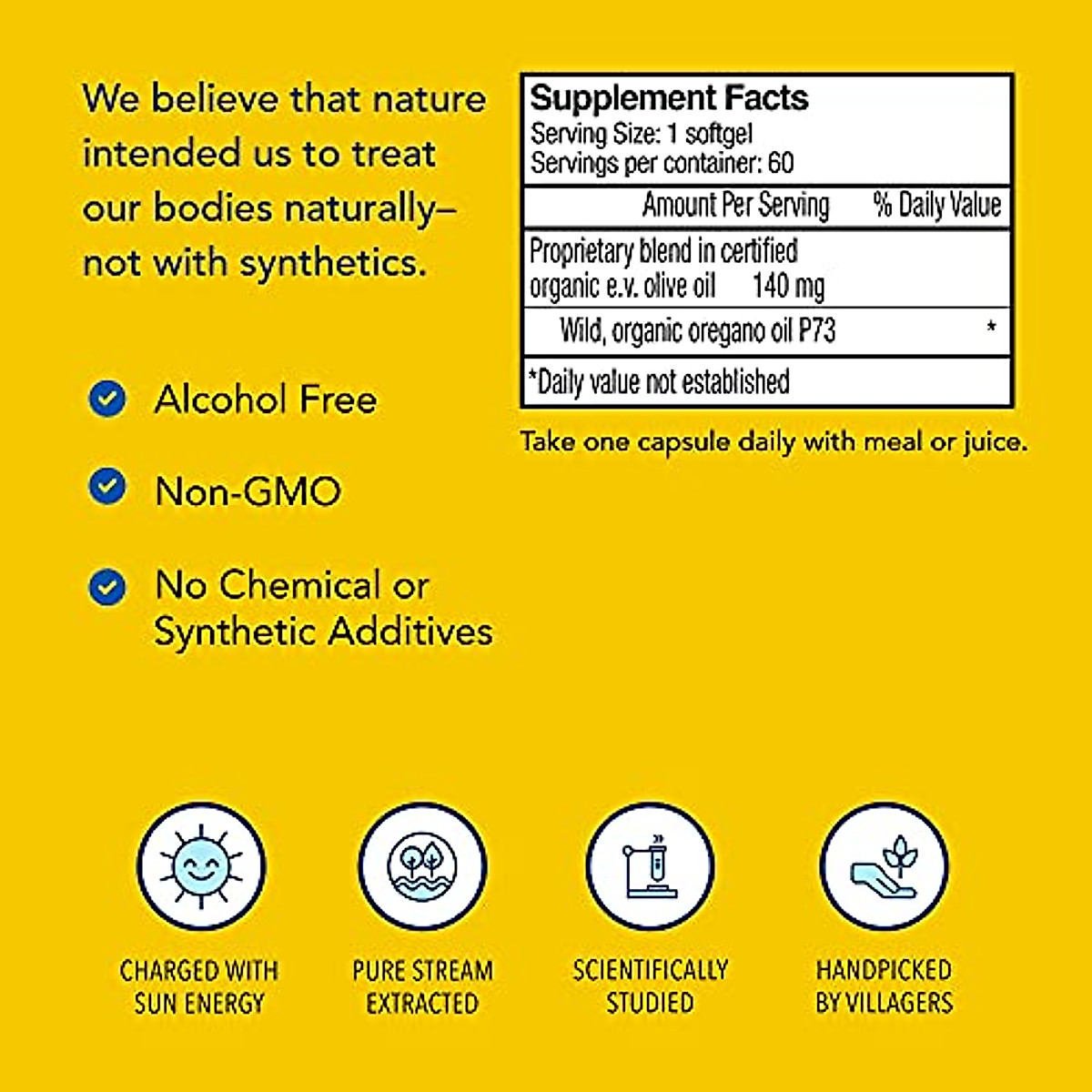 NORTH AMERICAN HERB & SPICE Super Strength Oreganol P73-60 Softgels - Immune System Support - Vegan Friendly Wild Oregano - 285% More Potent Than Regular Strength - Non-GMO - 60 Servings