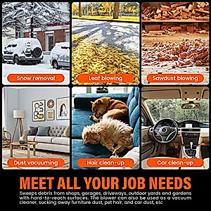 Berserker 20V Leaf Blower Cordless 2.0Ah Battery Operated and Charger Included,2-in-1 Compact Electric Powered Handheld Lightweight Variable-Speed Yard Vacuum for Lawn Care,Snow Blowing,Dust Cleaning