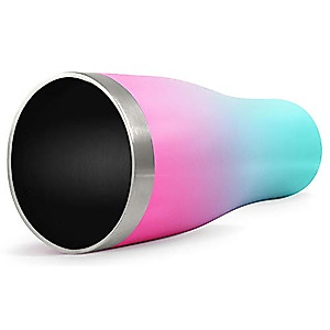 Simple Modern Tumbler with Clear Flip Lid and Straw | Reusable Insulated Water Bottle Stainless Steel Travel Mug | Slim Cruiser Collection | 32oz, Ombre: Sorbet