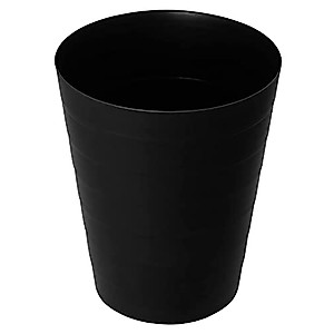 Nipogear Slim Round Plastic Small Trash Can Wastebasket 1.5Gallons Garbage Container Bin (B-Black, 1.5 Gallons)