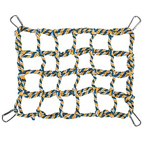 Yihihi Pet Climbing Rope Net, Bird Climbing Rope Ladder, Sturdy Rope Bridge, Ferret Cotton Rope Net, Rat Hanging Bed Hammock Swing Ladder, Eco-Friendly 100% Organic Cotton Small Animal Habitat Decor.