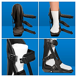 Brace On Kids Adjustable Night Splint - Pediatric Plantar Fasciitis, Achilles Tendon, Heel Spur, Injury, Foot Splint Boot for Children, Black, Size XS