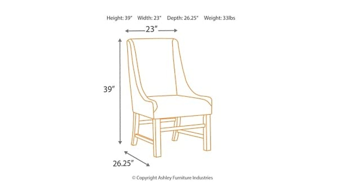 Sommerford Modern Farmhouse Dining Chair Set - Brown