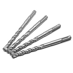 LDEXIN 4 Pcs 3/8" Diameter Rotary Hammer Drill Bits, SDS Plus Hammer Drill Bits for Concrete Masonry Wall - 6" Long