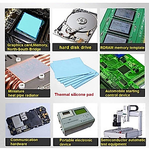 AIYUNNI Thermal Pad,200x200x0.5mm Highly Efficient Thermal Conductivity 6.0 W/mK, Insulated Heat Resistant High Temperature Resistant Silicone Thermal Pad for IC SSD CPU GPU Heat Sink LED Cooling