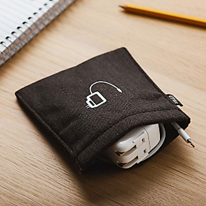 UT Wire Pocket Pouch Kit - Comes with 1 Charger & 1 Earbud Case - (Black)