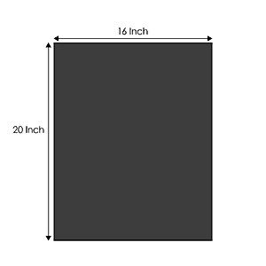 Golden State Art, 10 Pack 16x20 Uncut Photo Mat Matboard, Black Backing Board for Frame, Picture, Print