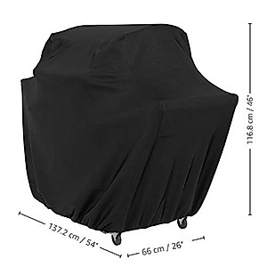 Amazon Basics Gas Grill Barbecue Cover, 54 inch / S, Black