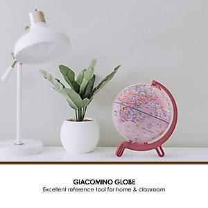 Waypoint Geographic Giacomino Kids Pink Animals 6-inch Globe, Up to Date Miniature Globe for Kids (Pink)