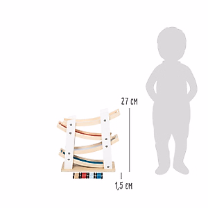 small foot wooden toys Car Ramp Racing Playset Designed for Children Aged 18+ Months, Multi