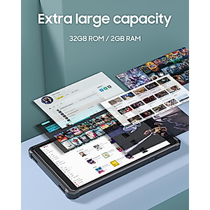 Tablet 8 inch, Android 12 Tablet Pc with Case and Glass, 32GB ROM Support 512GB Expand, Wi-Fi 6 Tablets Computer, 1280x800 Resolution HD Touch Screen, 2+8MP Dual Camera, Google GMS Certified Tab