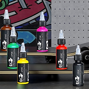 14Pcs Tattoo Ink 14 Colors Set 1 oz 30ml/Bottle Tattoo Inks Pigment Kit for 3D Makeup Beauty Skin Body Art