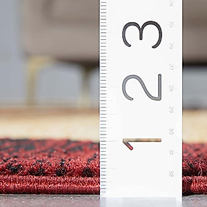 Well Woven Dulcet Bingo Red Modern Geometric Area Rug (7'10" x 9'10")