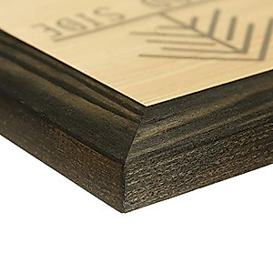 WOOD SIDE ORBIS Rustic Wooden Square Collage Photo Frame 12x12 – Display Four (4) 4x6 inch Pictures with Mat for Wall Hanging, Charcoal