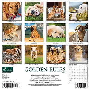 Golden Rules 2021 Wall Calendar (Dog Breed Calendar)