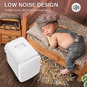 Simple Deluxe Mini Fridge, 4L/6 Can Portable Cooler & Warmer Freon-Free Small Refrigerator Provide Compact Storage for Skincare, Beverage, Food, Cosmetics, White