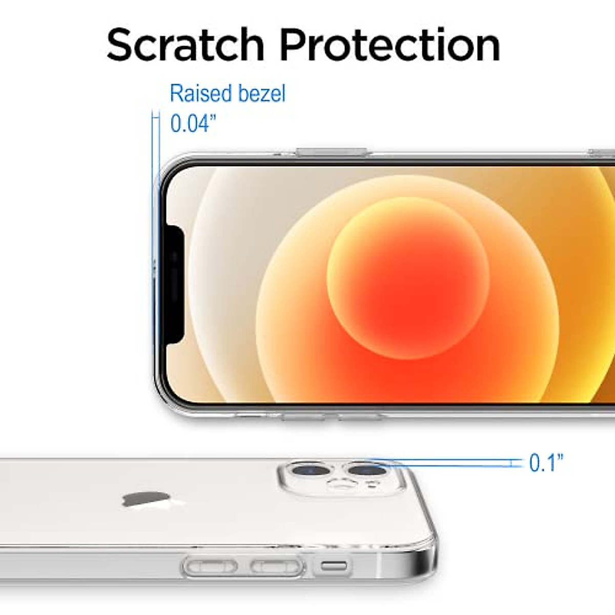 Shamo's Clear Case for iPhone 12 Mini Case Clear (2020), Shockproof Bumper Cover Soft TPU Silicone Transparent Anti-Scratch, HD Crystal Clear