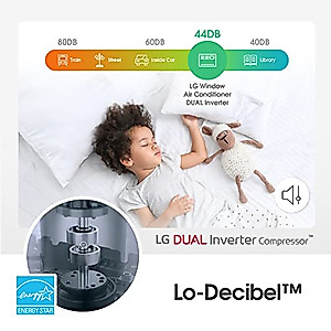 LG 10000 BTU Window Air Conditioners [2023 New] Dual Inverter Remote WiFi Enabled App Ultra-Quite Washable Filter Cools 450 Sq.Ft AC Unit air conditioner Easy Install White LW1022FVSM