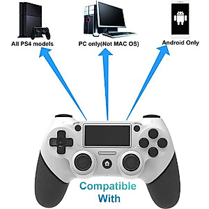 SADES PS-4 Wi'reless Controller Gamdpad for Playstation 4/ PS-4 Pro Console, Remote Joystick with Enhanced Responsiveness, Motion Motor/LED Lights/Audio Function/Anti-Slip Design(Ship from USA)