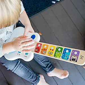 Baby Einstein Strum Along Songs Magic Touch Wooden Musical Light Up Toy Guitar with Whammy Bar, Age 6 Months+