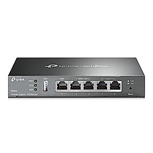 TP-Link ER605 V2 Wired Gigabit VPN Router | Up to 3 WAN Ethernet Ports + 1 USB WAN | SPI Firewall SMB Router | Omada SDN Integrated | Load Balance | Lightning Protection