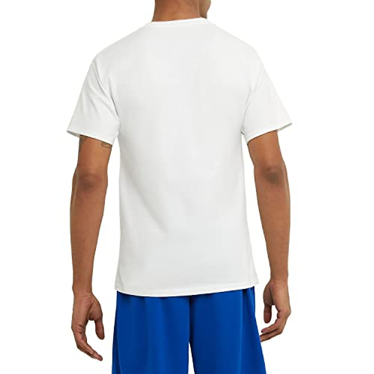 Champion mens Classic Jersey Tee Shirt, White, Large US