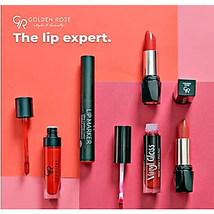 Golden Rose Lip Marker Lip Stain Ultra Long Lasting Natural Finish Water Based with Aloe Vera and Vitamin E (105 Mulberry)