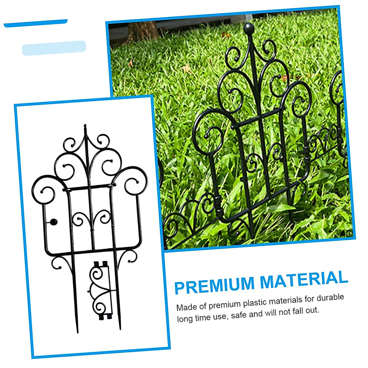 SECFOU Garden Dog Fences for Yard Potted Plant trelli Fixer Upper Patio Fencing Border Snow Fence Flower Climbing trelli Plant Pot trelli Outdoor Lawn Border pet Fence Edging Plastic Edge