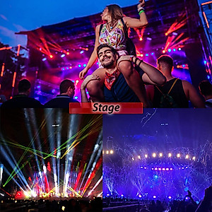 DJ Lights, BSYUN Professional RGBW LED 15 Modes DJ Lights for Parties, Sound Activated Modes DJ Disco Party Lights Compatible with DMX 512 & Remote for Indoor Parties