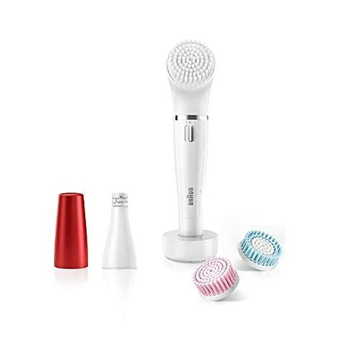 Braun FaceSpa 852 (Japanese Edition) Women's Miniature Epilator, Electric Hair Removal, with 2 Facial Cleansing Brushes, Beauty Pouch and Stand