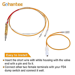 Gohantee 20" Propane Portable Tank Top Heater Thermocoupler 2304885 Universal Safety Assembly Compatible with Mr Heater Dura Heat COSTWAY Remington ProCom and More