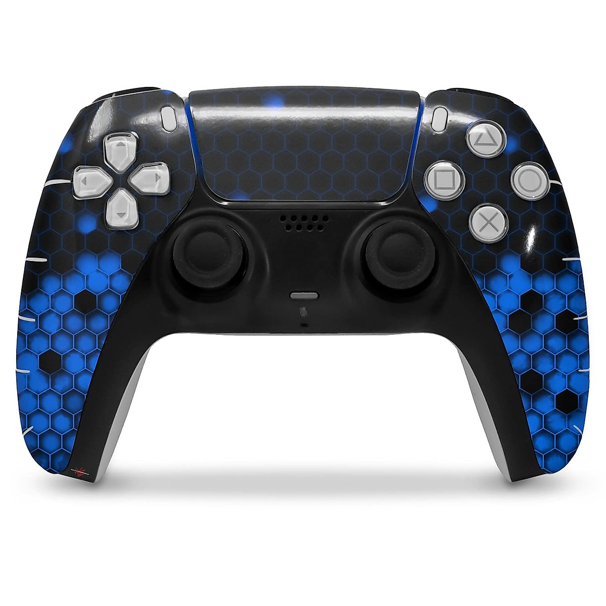 WraptorSkinz Skin Wrap compatible with Sony PS5 DualSense Controller HEX Blue (CONTROLLER NOT INCLUDED)