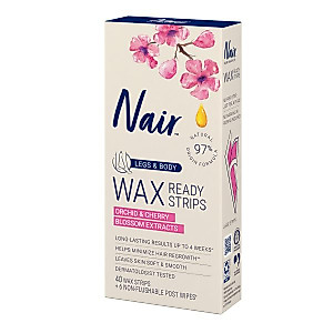 Nair Hair Remover Wax Ready-Strips 40 Count Legs/Body (3 Pack)