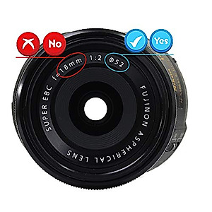 52mm Lens Cap Compatible for Canon EF 50mm f/1.8(Not 1.4) II (Not STM) RF 35mm f/1.8 is EF-S 24mm f/2.8 STM Nikon AF-S DX 35mm f/1.8G,AF(Not AF-S) Nikkor 50mm f/1.8D, 50mm f/1.4D[2 Pack]