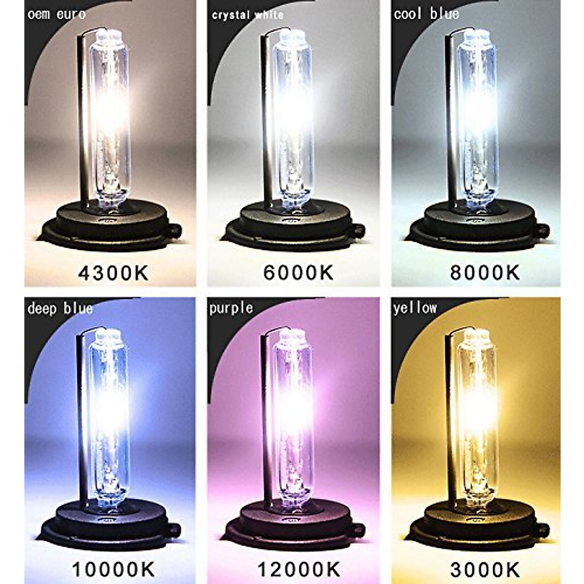 Troniz H11 H8 Xenon HID Bulbs AC 35W Super Bright Headlight Bulb Replacement Lamp, 6000K Cool White, Pack of 2